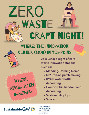 Zero Waste Craft Night | Sustainable GW | The George Washington University